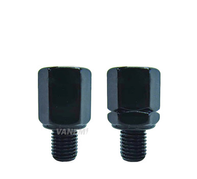 YAMAHA MIRROR THREAD ADAPTERS, POS / INV., BLACK, H10