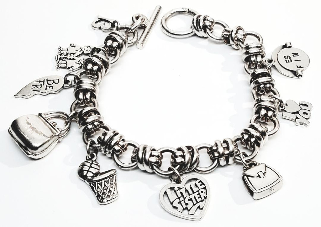 James Avery Sterling Silver Heavy Charm Bracelet Vintage james-avery-sterling-silver-heavy-charm-bracelet-vintage