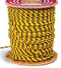 3 Strand Polypropylene (Polypro) Spool Black with Yellow - CBKNOT