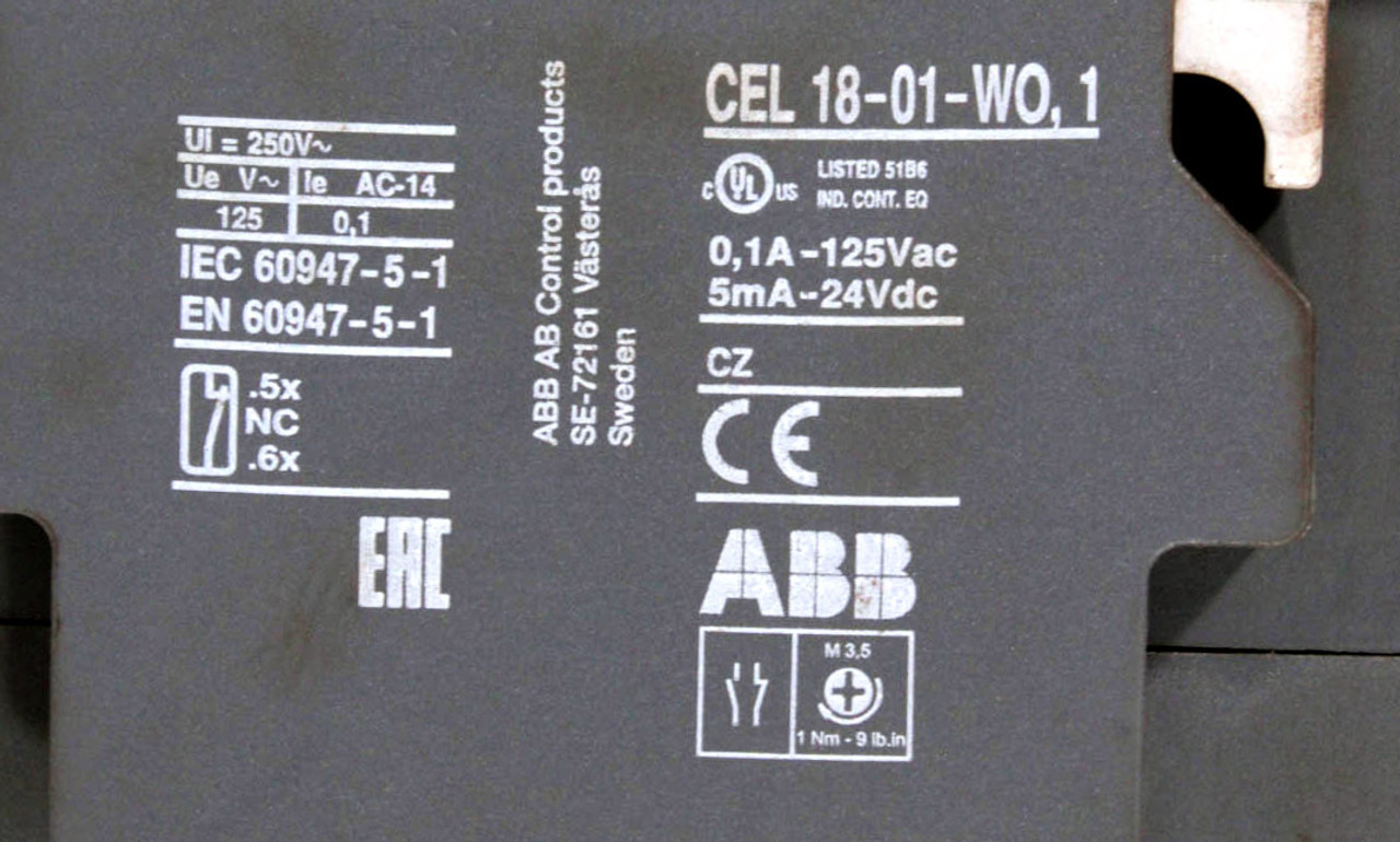 ABB A300W-20 Welding Isolation Contactor 400A Continuous 600V 3P ...