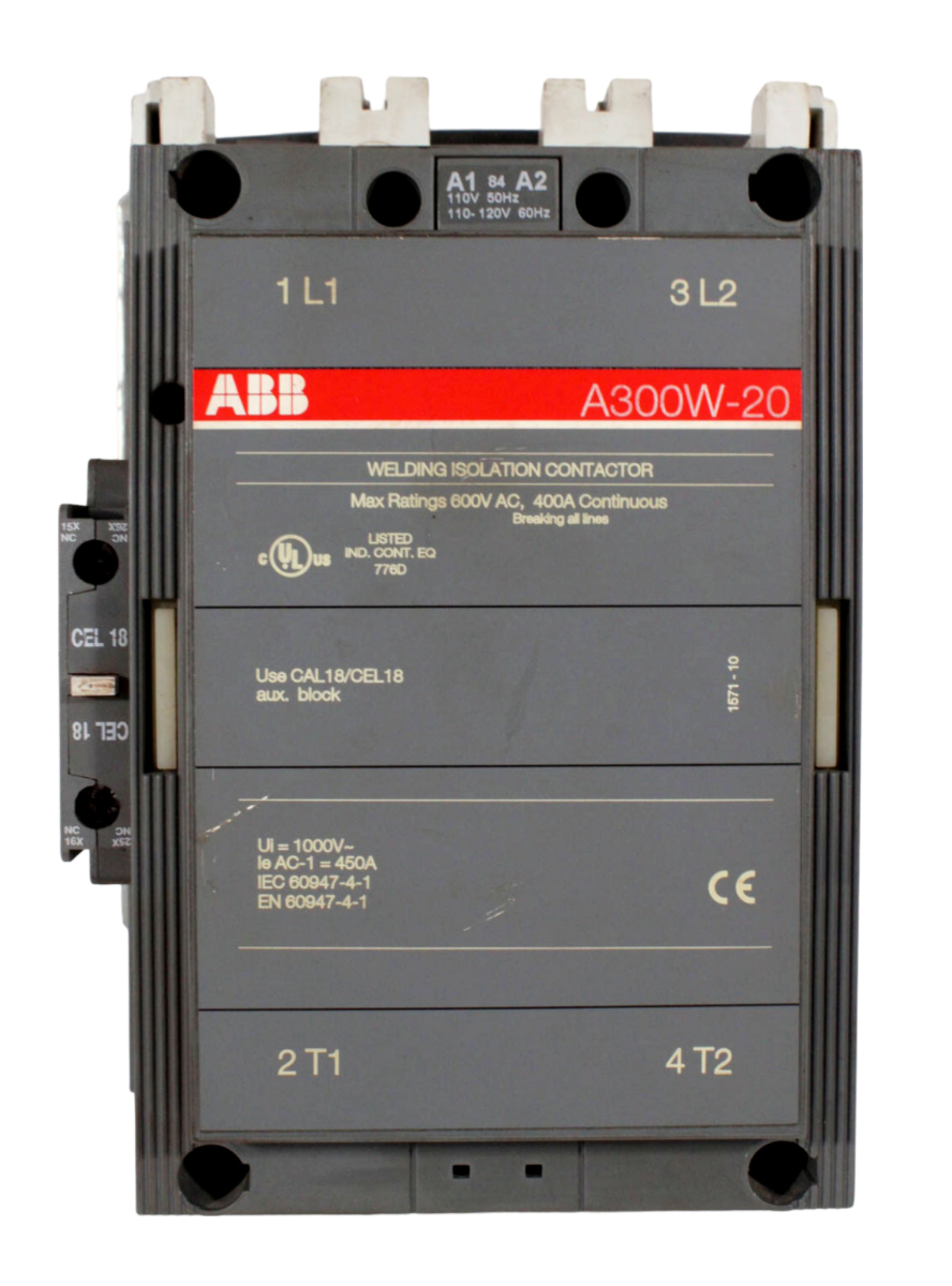 ABB A300W-20 Welding Isolation Contactor 400A Continuous 600V 3P ...
