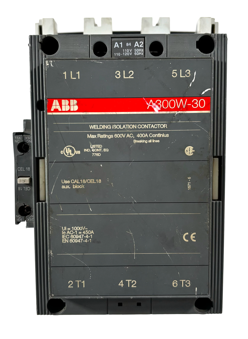 ABB A300W-30 Welding Isolation Contactor 400A Continuous 600v 3P 3PH ...