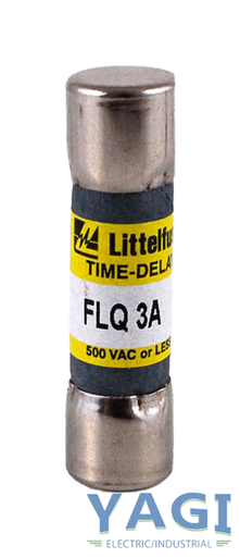 Littelfuse FLQ-3 Fuse 3A 500V 10kA Midget Class Time-Delay Cartridge ...
