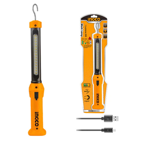 INGCO Work Lamp Li-polymer rechargeable battery 300 Lumens 3.5Watts ...