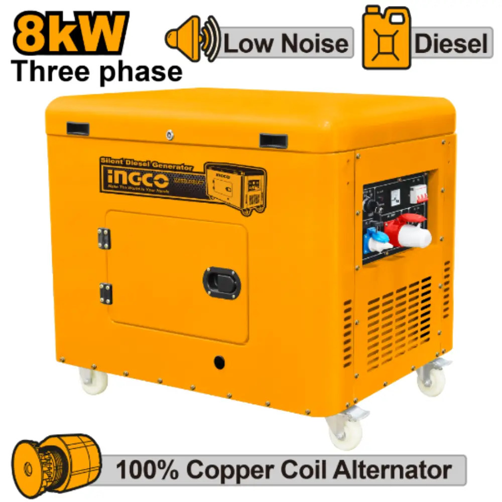 INGCO Silent Type Diesel Generator 8 Kva 3 Phases | GSE80003 | AYOUB ...