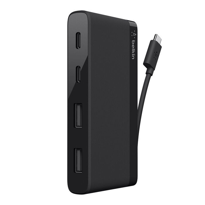 Belkin USB-C 4-Port Mini Hub (USB Type-C),Black | F4U090BTBLK| AYOUB ...