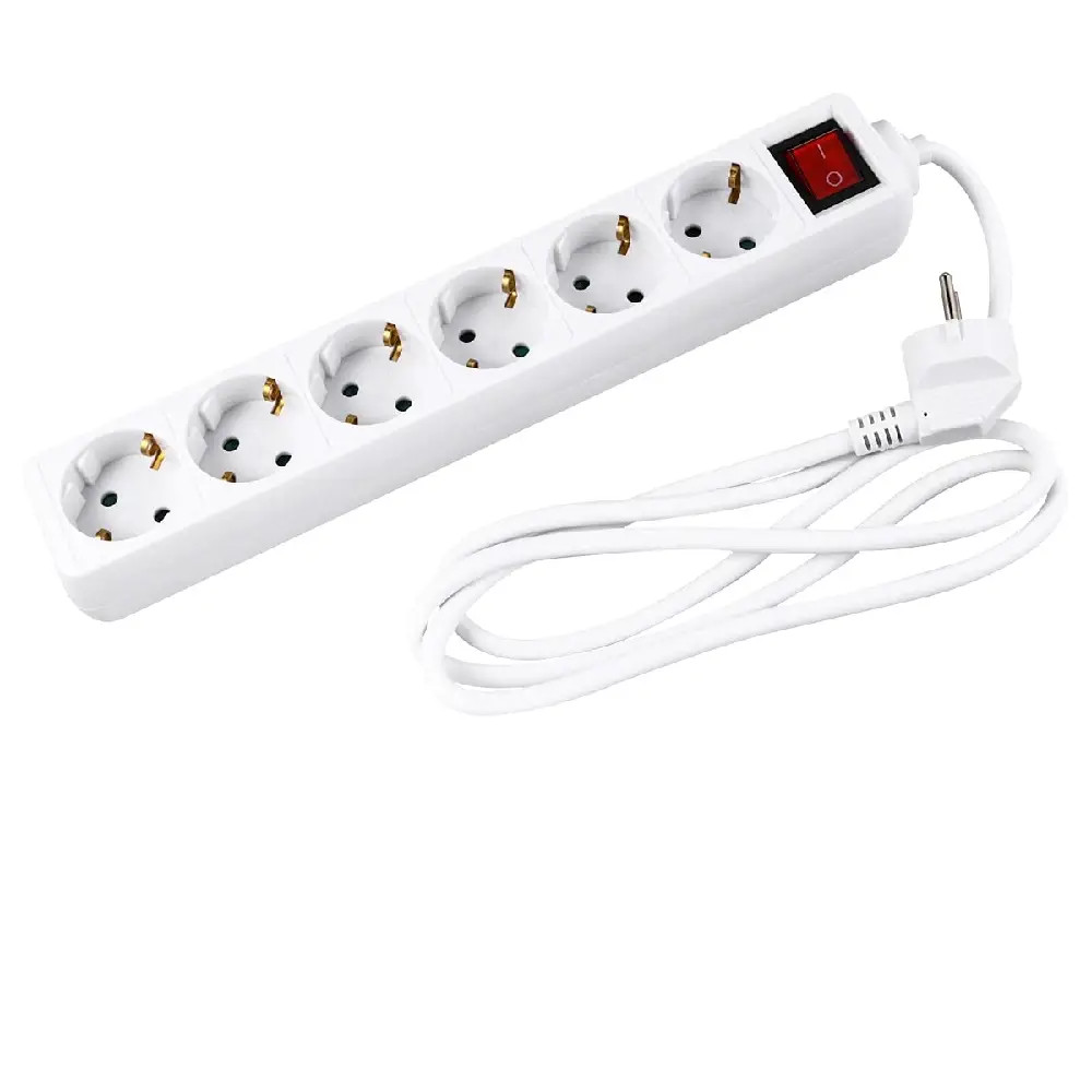 INVO B06S German Electric Power Strip With 6 Outlets ,1.8m Cable ,6 WAY ...