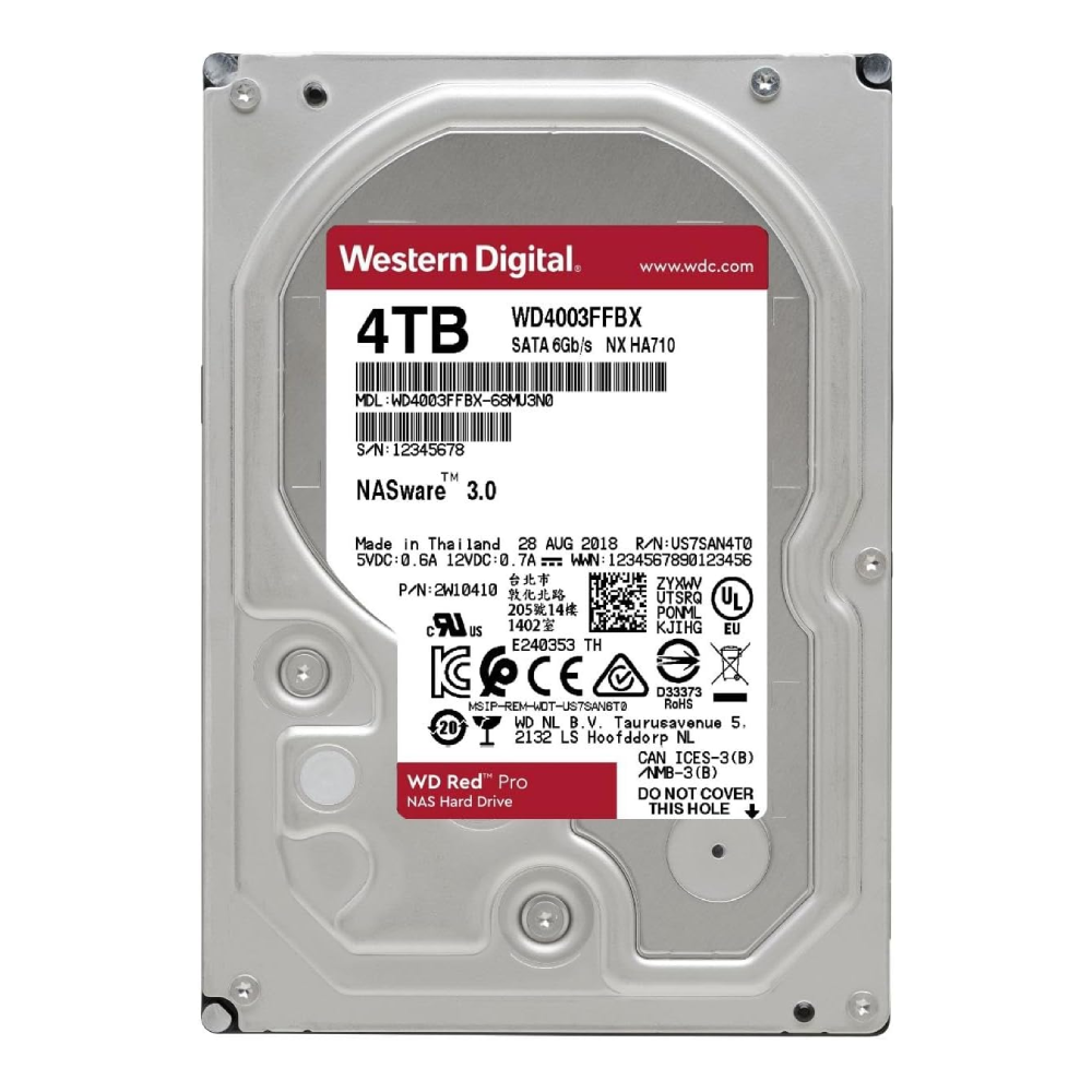 WD Internal Storage Red PRO 4TB NAS SATA HDD | WD4003FFBX | AYOUB ...