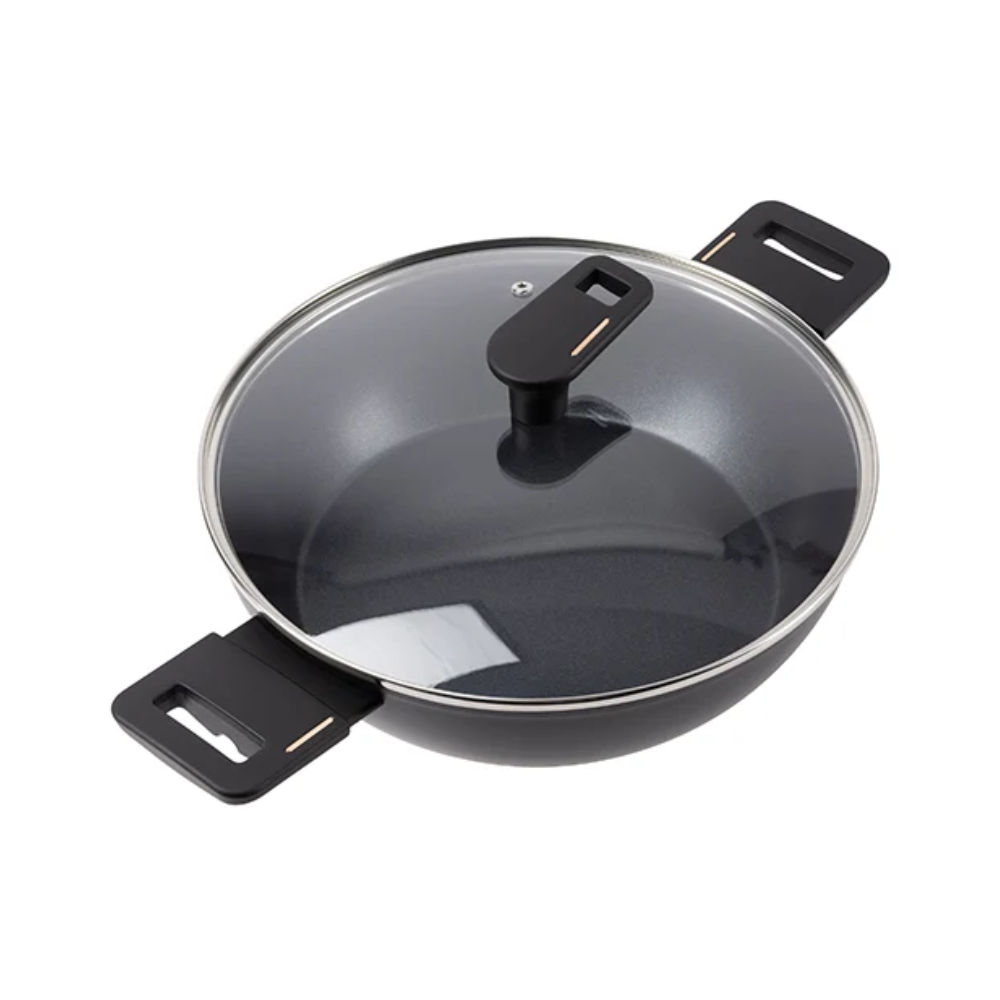 Bergner Orion 28CM Shallow Pot with Lid | BG-30295-BK | AYOUB COMPUTERS ...