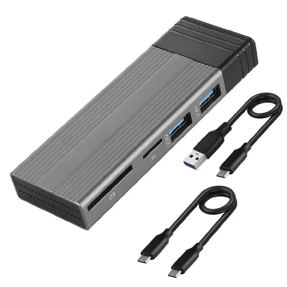 I-ways USB-C & A M.2 NVMe/SATA SSD Enclosure, UP TO 8TB, With Docking ...