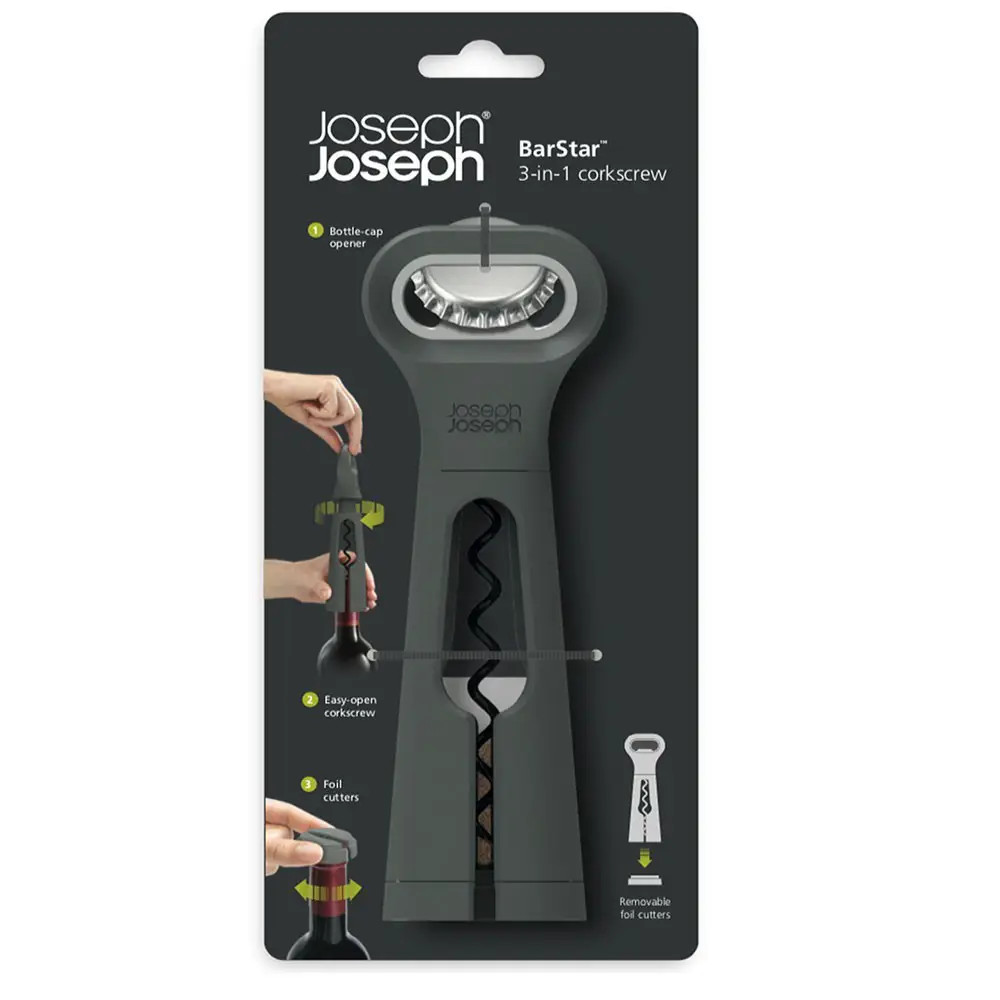Joseph Joseph BarStar 3-in-1 Grey Corkscrew | 20173 | AYOUB COMPUTERS ...