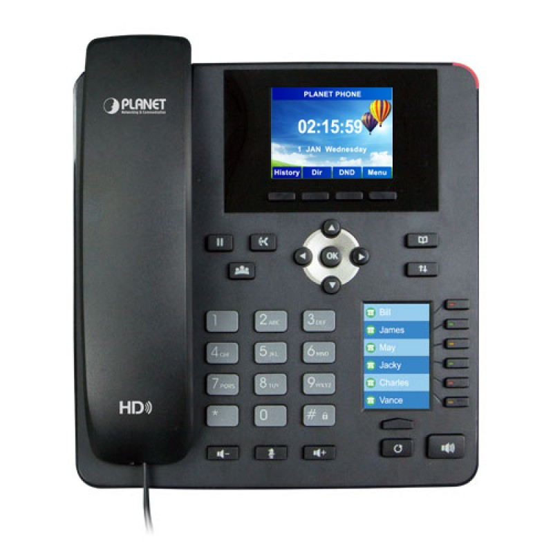 Planet High Definition Color PoE IP Phone with Dual Display | VIP ...