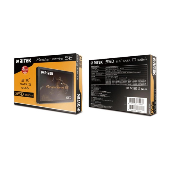 Ritek 960GB Panther Series SE SATA III 2.5″ Internal SSD | AYOUB ...