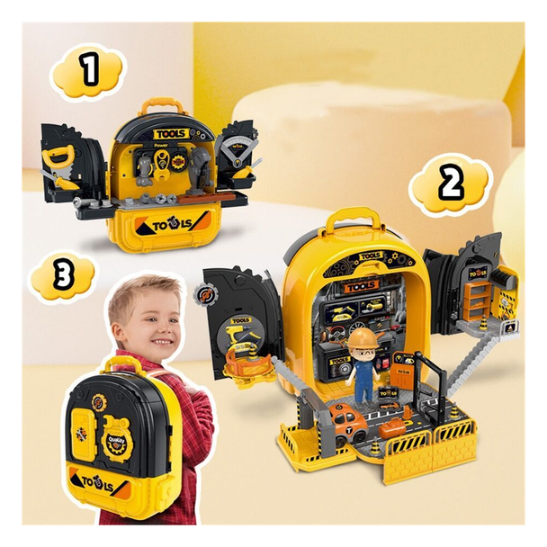 Kids Tools Playset Backpack with Construction Accessories – Yellow ...
