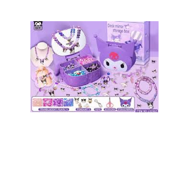 Princess Bracelet DIY Jewelry Set with Desk Mirror Storage Box | L5250Z ...