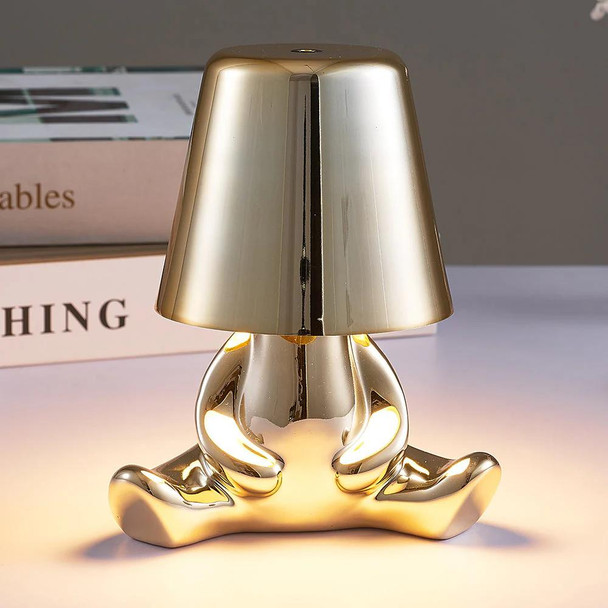 Thinker Gold LED Table Lamp with Touch Control, 3 Light Modes ...