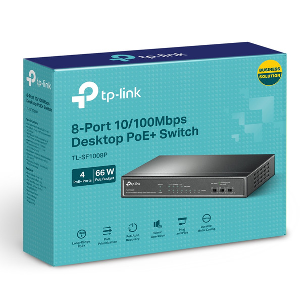 TP-Link 8-Port 10/100Mbps Switch with 4-Port PoE+ | TL-SF1008P | AYOUB ...