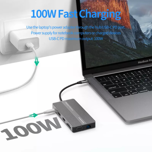 BlueEndless USB-C 12-Port Multi-Functional Hub | BS-HD1202 | AYOUB ...