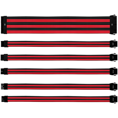 Cooler Master Red&Black Colored PSU Extension Cable Kit | CMA ...