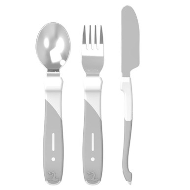 Twistshake Learn Cutlery Stainless Steel 12+m , White | 78217 | AYOUB ...