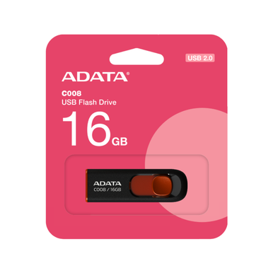 ADATA C008 16GB Capless Sliding USB Flash Drive | AC00816GRKD | AYOUB ...