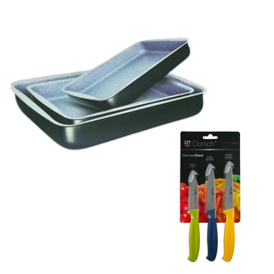 Dorsch Rectangle Pans Set with Free Knife | AYOUB COMPUTERS | LEBANON