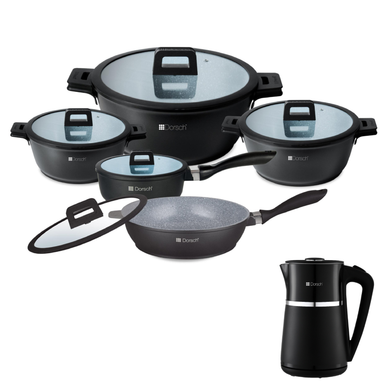 Dorsch Lifetime Cookware Set 5Pcs with Free Kettle | DH-05577\SR ...