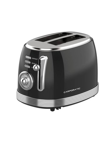 Campomatic Toaster 2 Slices Black | TR20B | AYOUB COMPUTERS | LEBANON