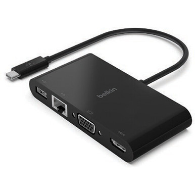 Belkin USB-C 4-in-1 Multimedia Adapter – Black | AVC005BTBK | AYOUB ...