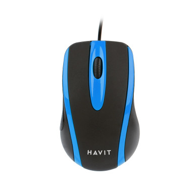 Havit Optical Mouse – Black & Blue | HV-MS753 | AYOUBCOMPUTERS | LEBANON
