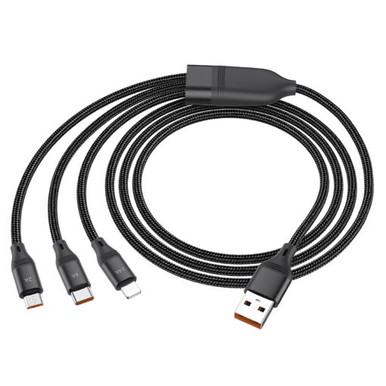 Hoco Ultra 3-in-1 Fast Charging Data Cable | U104 | AYOUB COMPUTERS ...