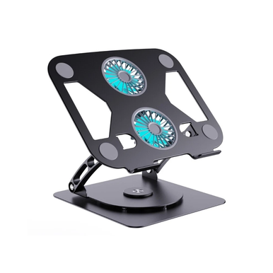 Stand Aluminum 671 2 RGB Fan Laptop & iPad - Black | AYOUB COMPUTERS ...