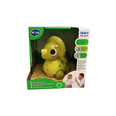 Mola Dinosaur Rolling Toy - Toddler Push & Roll Figure - Yellow-Green ...