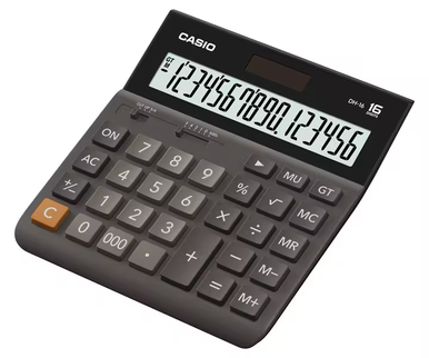 Casio 16-Digit Desk Calculator - Black | DH-16-BK-W-DP | AYOUB ...