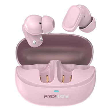 Promate Wireless Earbuds BT with Charging Case High Definition, Pink ...