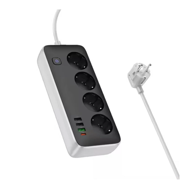 Hoco AC21 4 Ports + 4 Sockets Power Strip | AC21 | AYOUB COMPUTERS ...