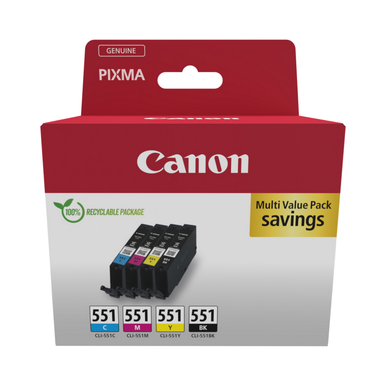 Canon 551 Original Ink Cartidge MultiPack - CMYK | CLI551-MP ...