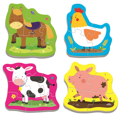 Trefl Baby Puzzle - 6-Piece Farm Animals Puzzle Set for Toddlers ...