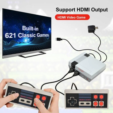 Classic Retro Game Console with 621 Built-in 8-Bit Games - HDMI Output ...