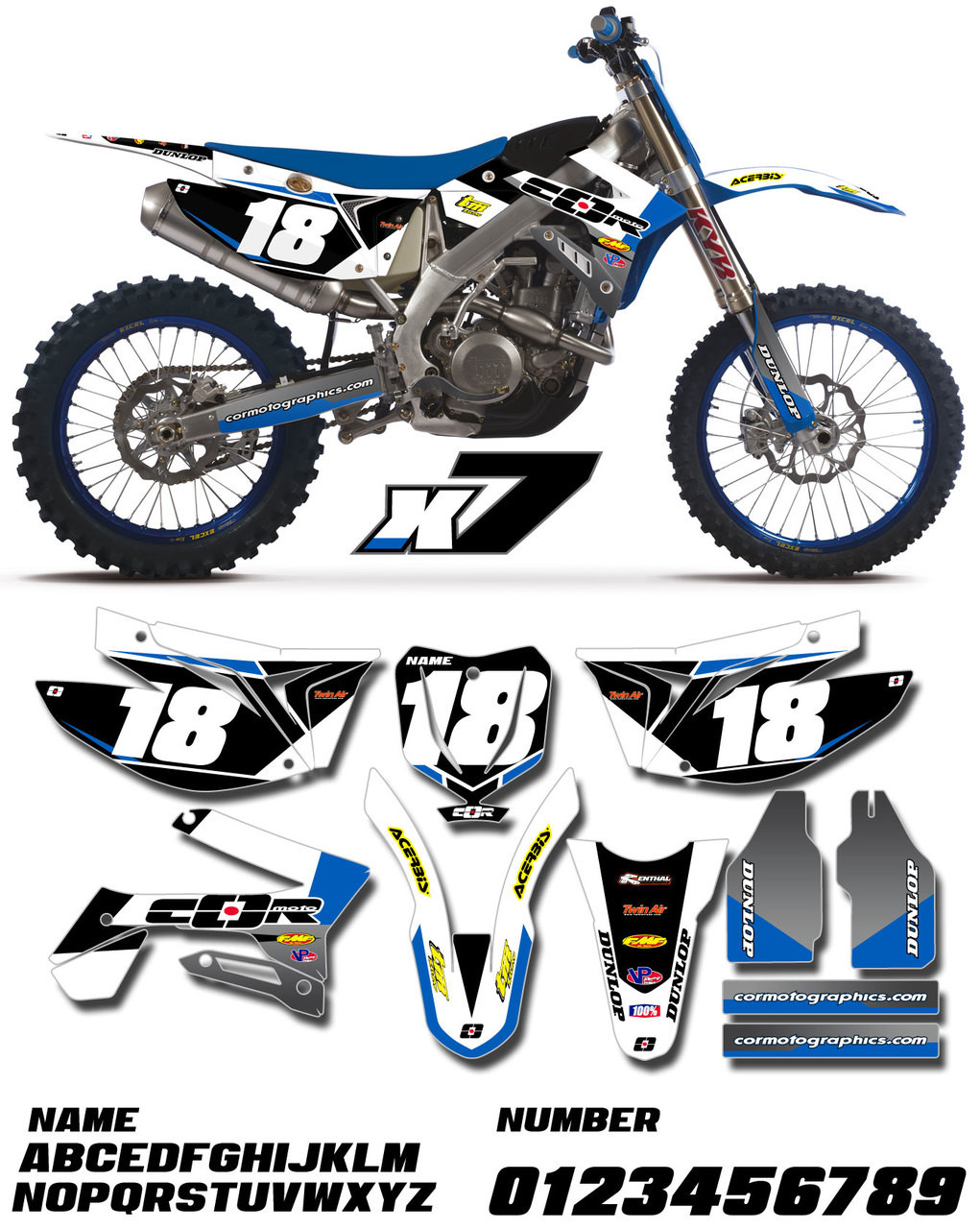 TM X7 Kit - Cor Moto Graphics