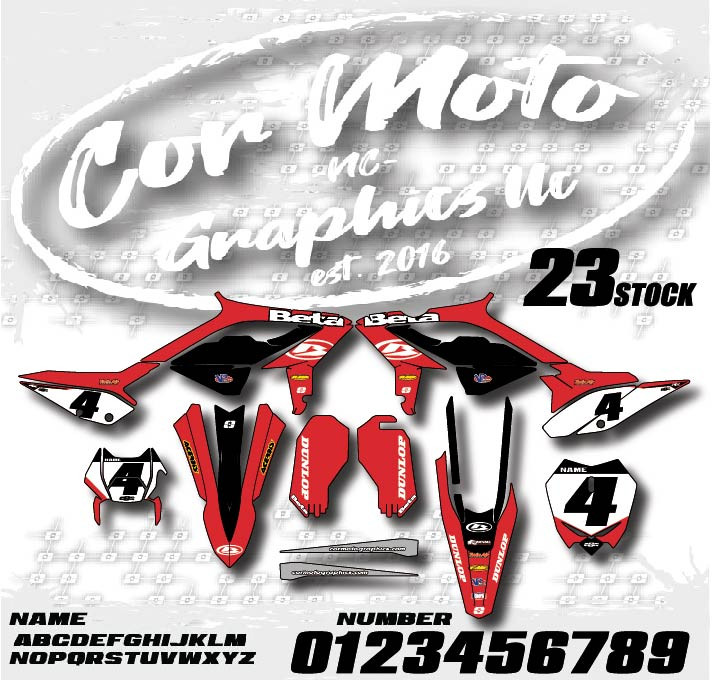 Beta 23 Stock - Cor Moto Graphics