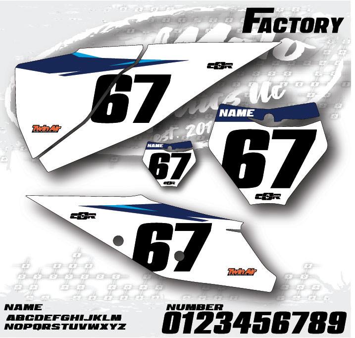 KTM Factory Number Plates - Cor Moto Graphics