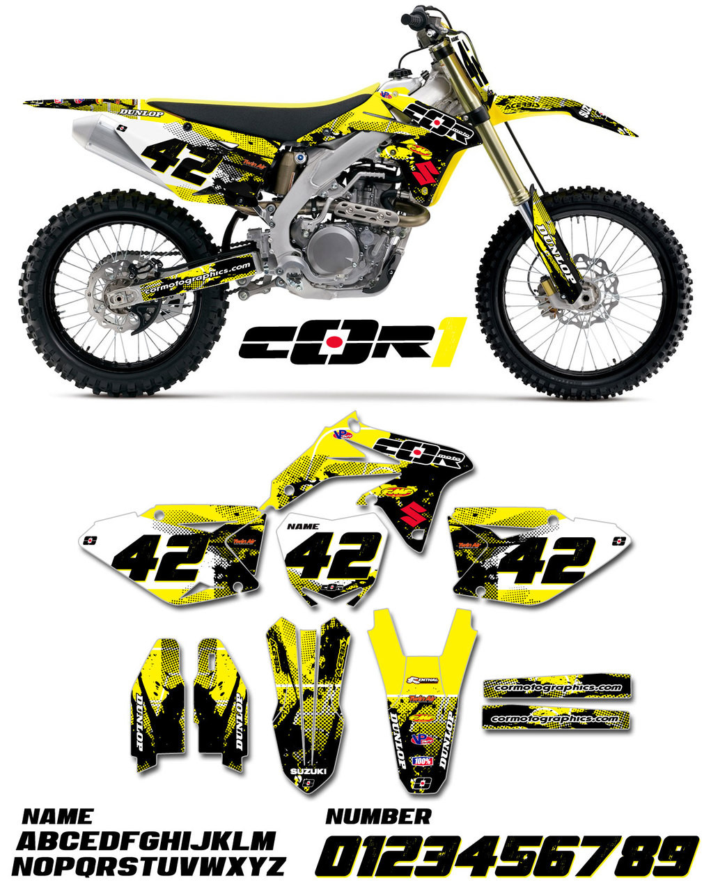 Suzuki Cor1 Kit - Cor Moto Graphics