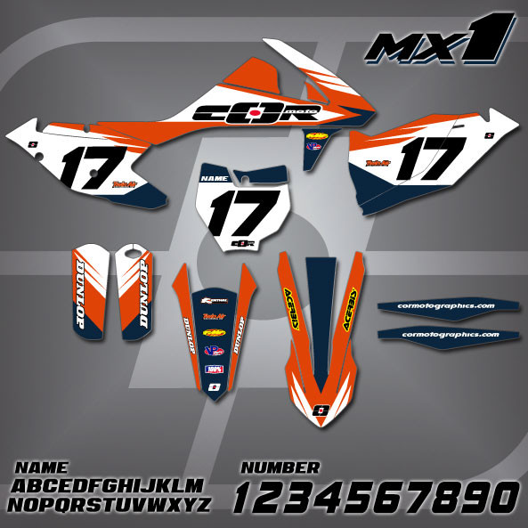 KTM MX1 Kit - Cor Moto Graphics