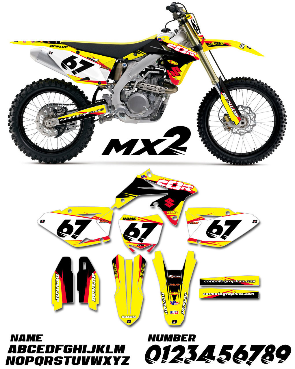 Suzuki MX2 Kit - Cor Moto Graphics