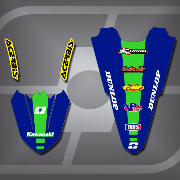 Kawasaki MX3 Fender Set - Cor Moto Graphics