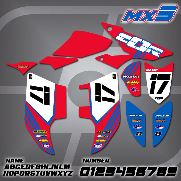 Honda MX3 ATV Kit - Cor Moto Graphics