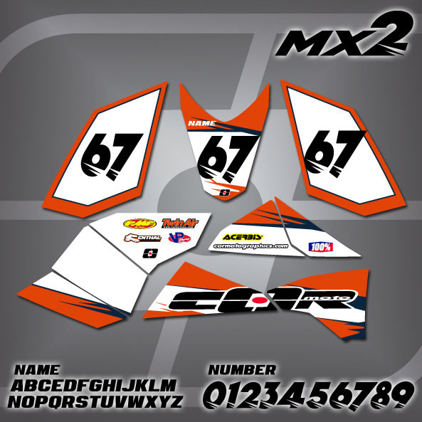 KTM MX2 ATV Kit - Cor Moto Graphics