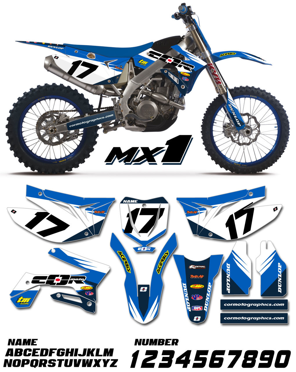 TM MX1 Kit - Cor Moto Graphics
