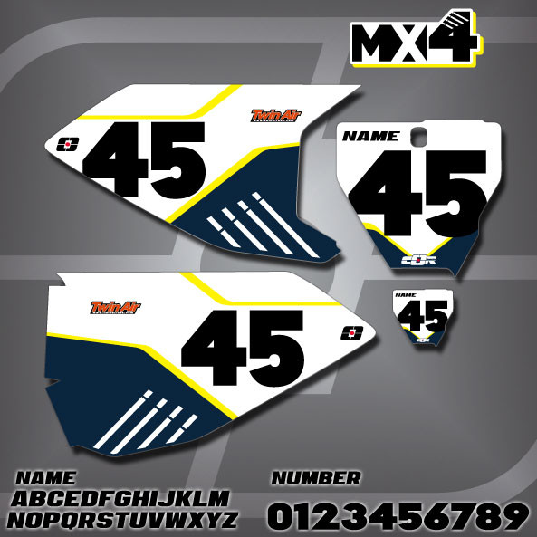 Husqvarna MX4 Number Plates - Cor Moto Graphics